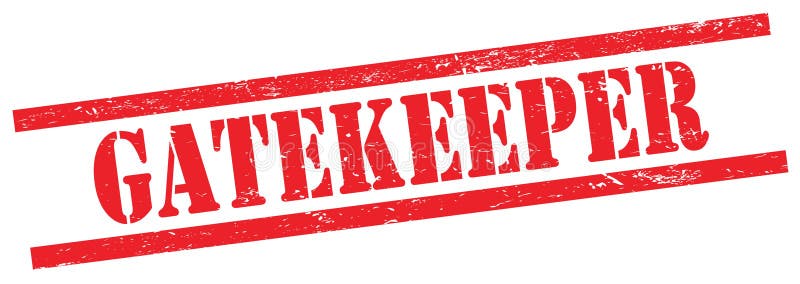 GATEKEEPER Text on Red Grungy Rectangle Stamp Stock Illustration ...