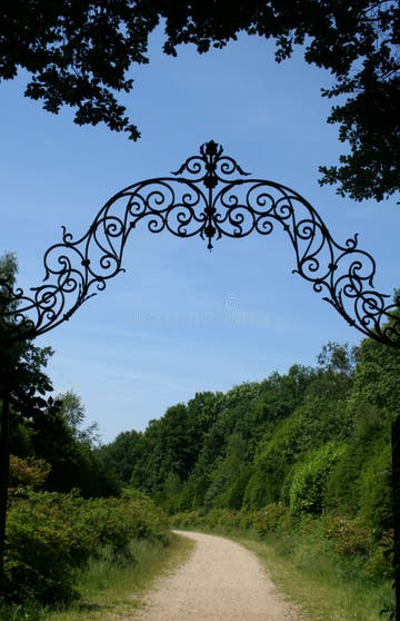 Through the gates stock photo. Image of elegant, path - 1010228