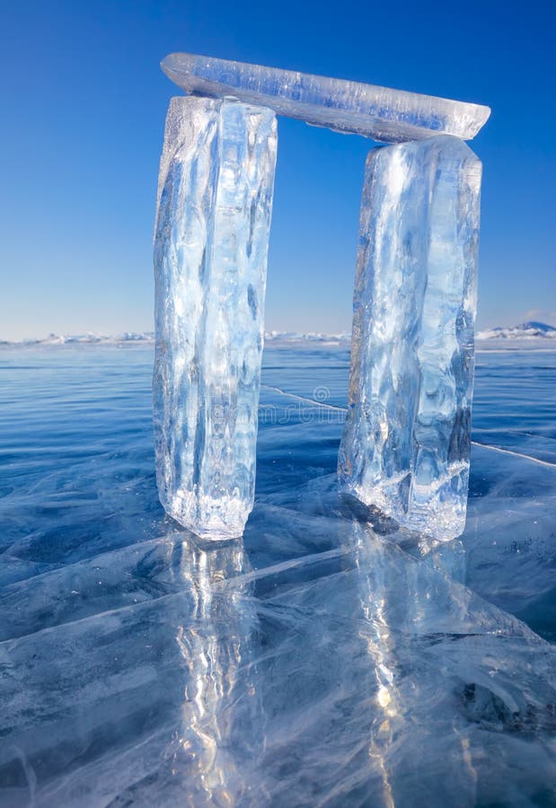 Gates made from ice stock photo. Image of pole, clear - 33957826