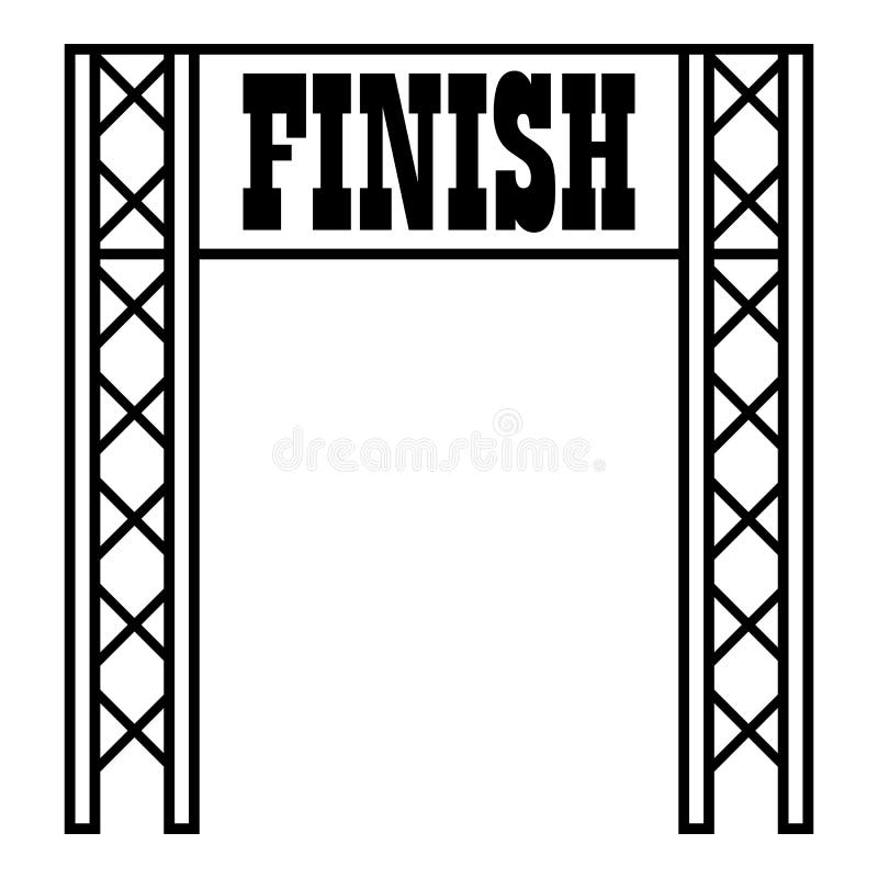 Finish Icon on Transparent Background. Finish Symbol. Flat Style Stock ...
