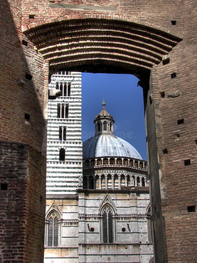Gates To Duomo of Siena HDR Stock Photo - Image of gothic, tuscany: 4025162