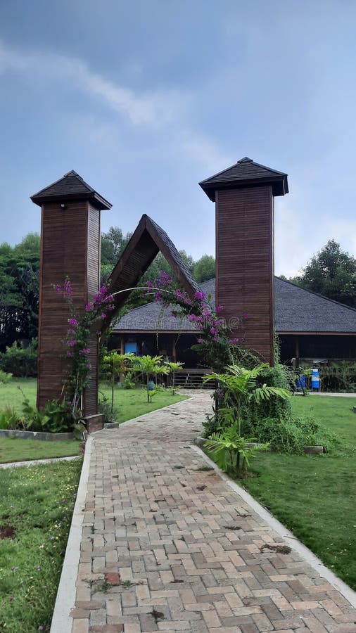 The Gates to the house stock image. Image of building - 264986597