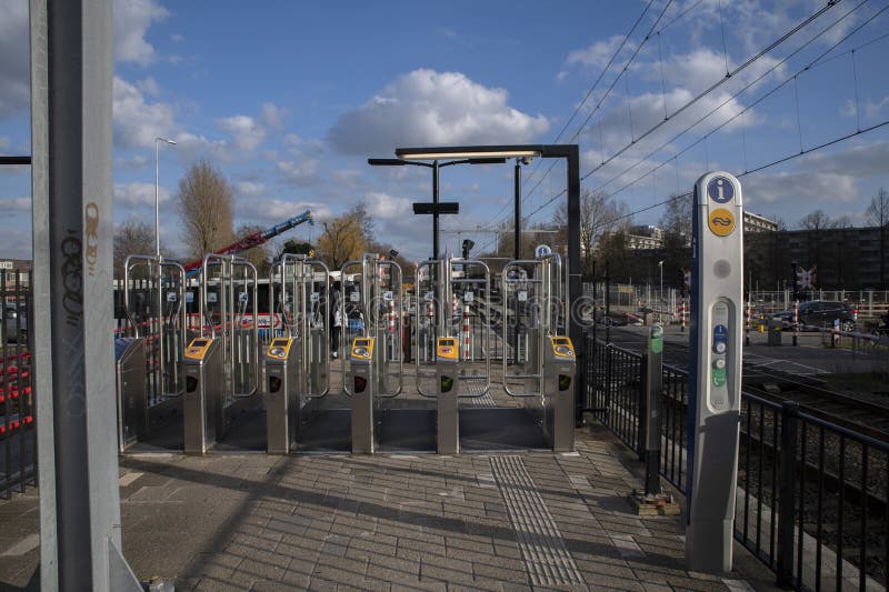 Gates at the Train Station at Diemen the Netherlands 23-2-2022 ...