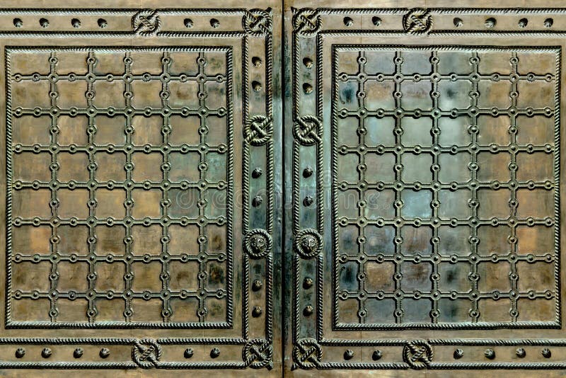 Gates Vintage Bronze Steel Texture Stock Image - Image of architecture ...