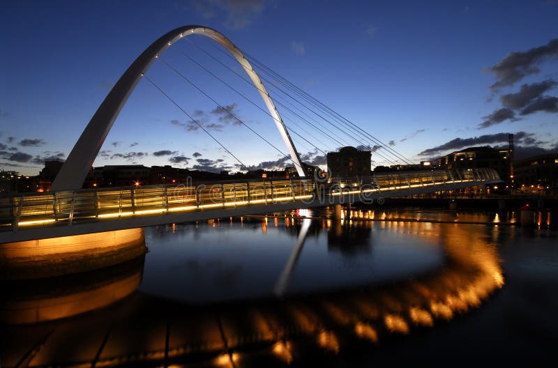 Millennium Bridge Manchester from Inside Editorial Photo - Image of ...