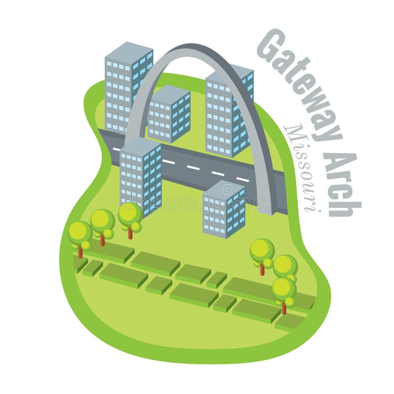 Gateway Arch. Vector Illustration Decorative Design Stock Vector ...