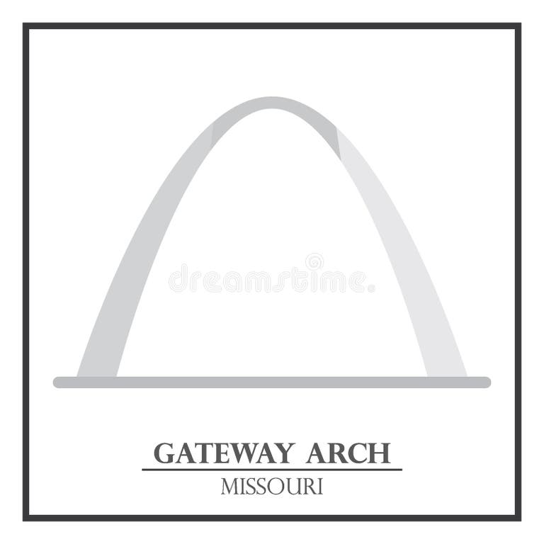 Gateway Arch. Vector Illustration Decorative Design Stock Vector ...