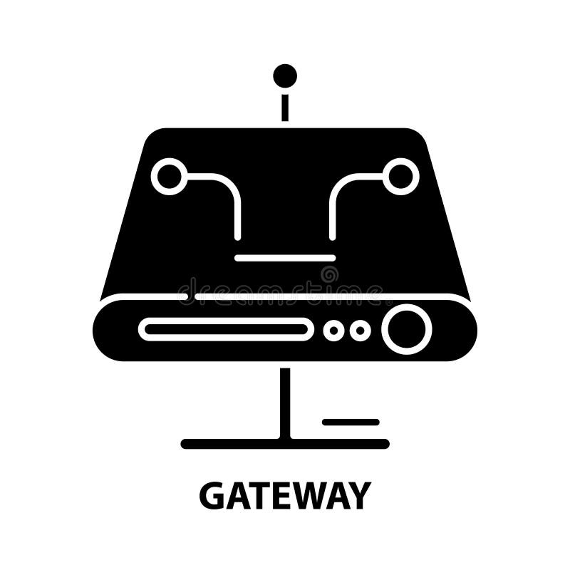Gateway Icon, Black Vector Sign with Editable Strokes, Concept ...
