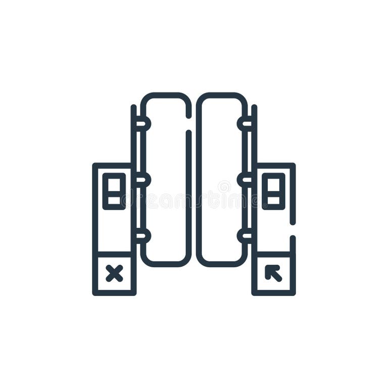 Gateway Icon Vector from Public Transportation Concept. Thin Line ...