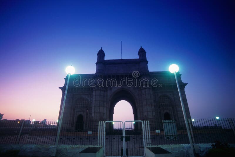 Indian Gateway of India in Silhouette Bombay Mumbai Maharashtra India ...