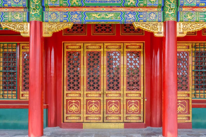 Chinese window and door stock image. Image of asia, eastern - 10825907