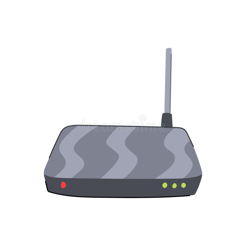 Gateway Router Cartoon Vector Illustration Stock Vector - Illustration ...
