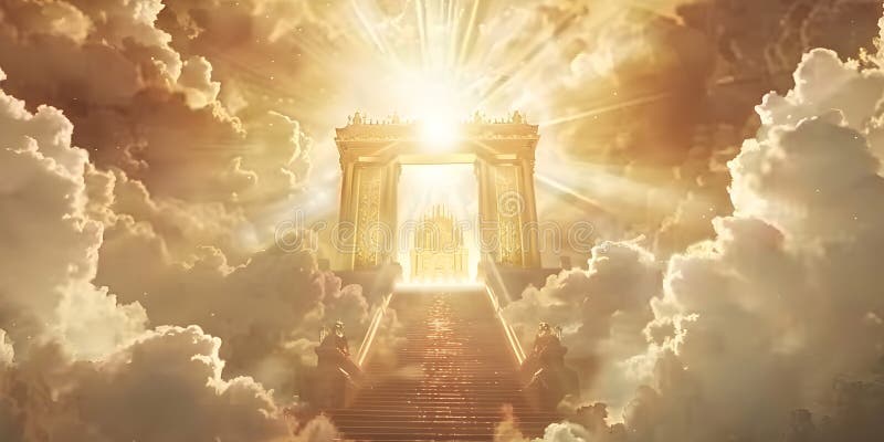 A Gateway To Heaven with a Staircase Stock Photo - Image of hope, cloud ...