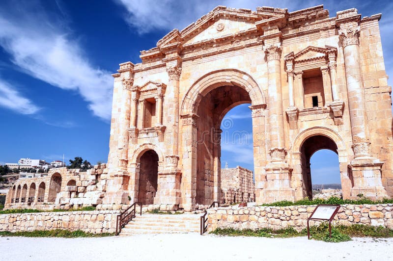 Gateway to the Roman ruins stock photo. Image of acanthus - 53885578