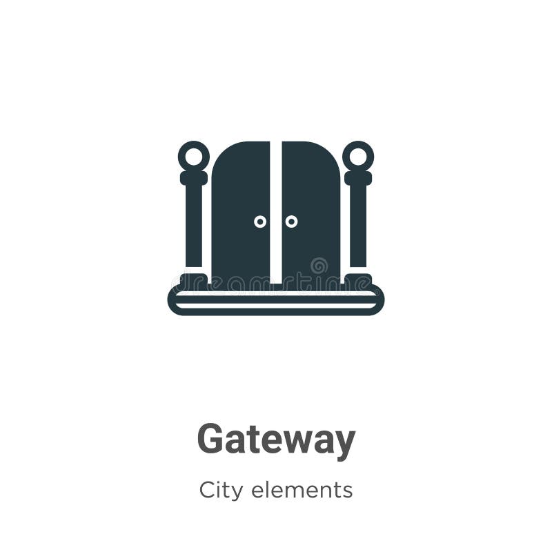 Gateway Vector Icon on White Background. Flat Vector Gateway Icon ...