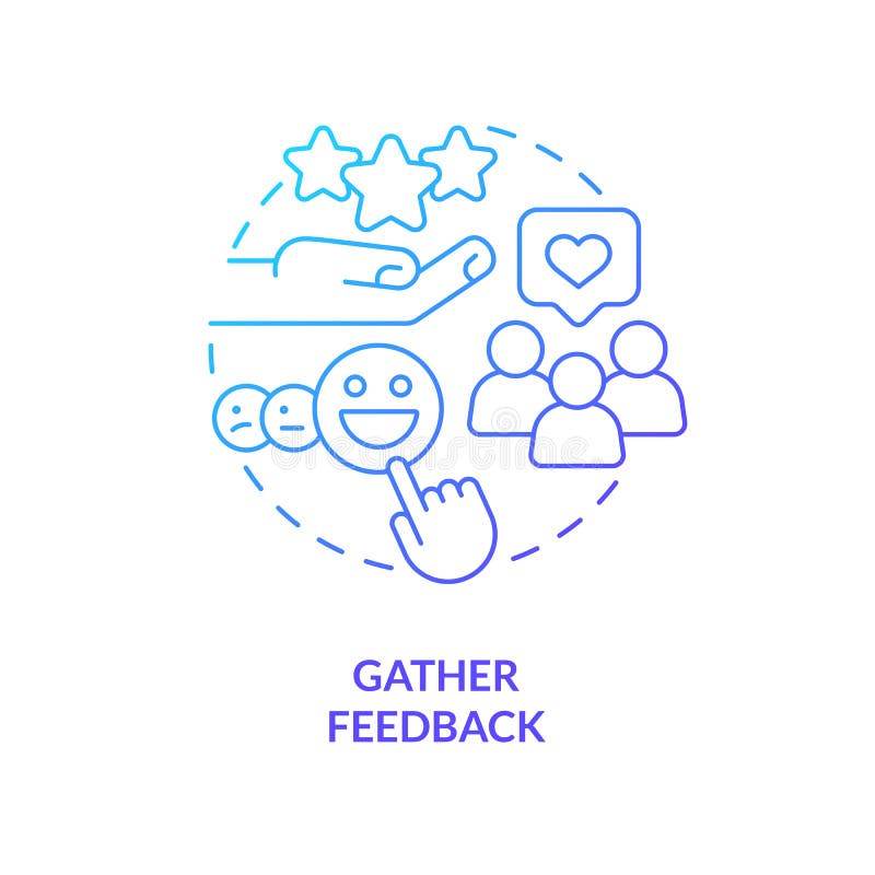 Use Your Feedback Blue Gradient Concept Icon Stock Vector ...