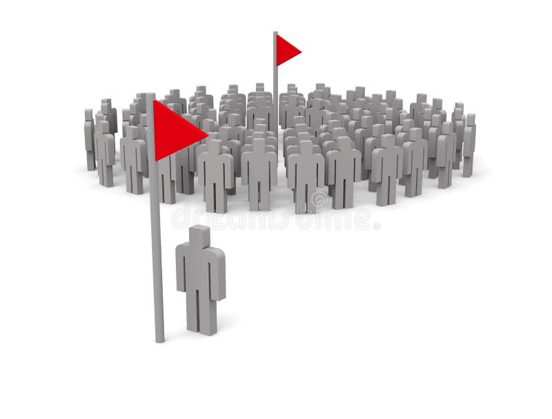 Gather in Front of the Flag Stock Illustration - Illustration of ...