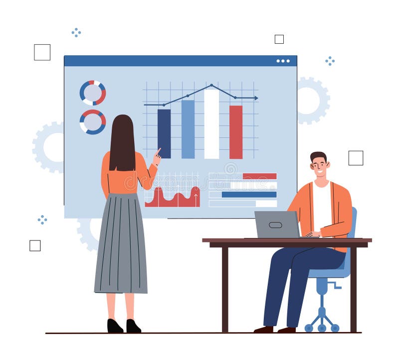 Gathering data concept stock vector. Illustration of application ...