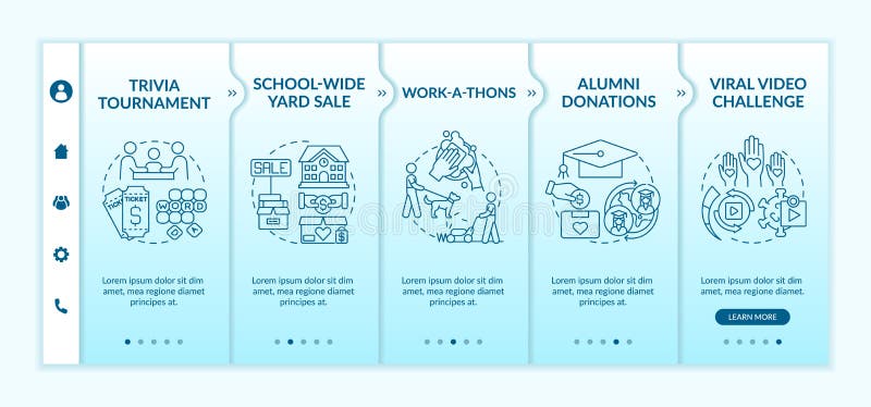 Gathering Financial Support Ideas Onboarding Vector Template Stock ...