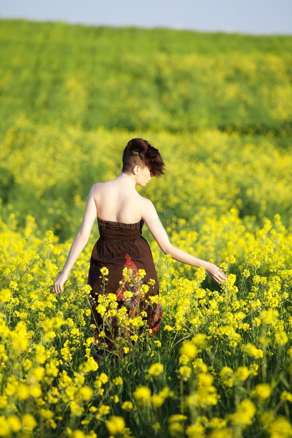 Gathering flowers stock photo. Image of offspring, female - 13995414