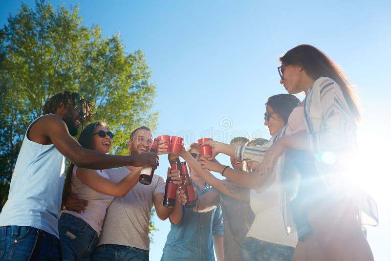 Gathering of friends stock image. Image of group, beach - 92349295