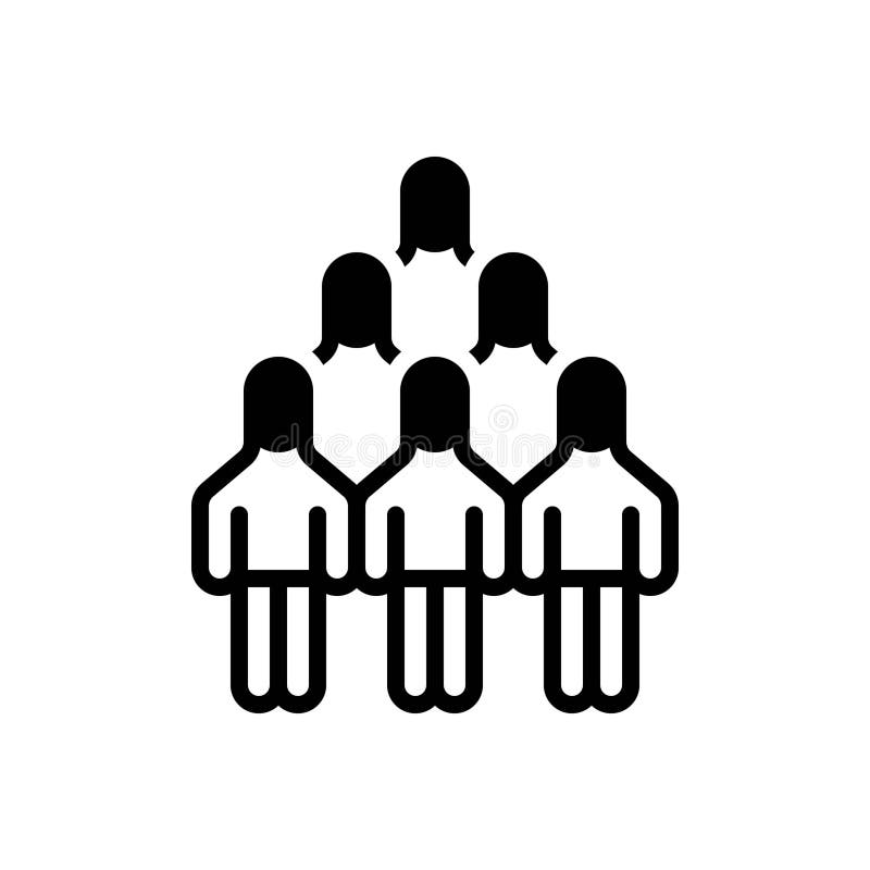 Black Solid Icon for Gathering, Crowd and Group Stock Vector ...