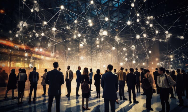 A Gathering of Individuals in Front of a Majestic Structure Stock ...