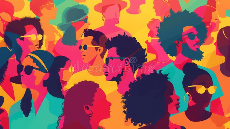 Group of People Standing in Front of Each Other Stock Image - Image of ...