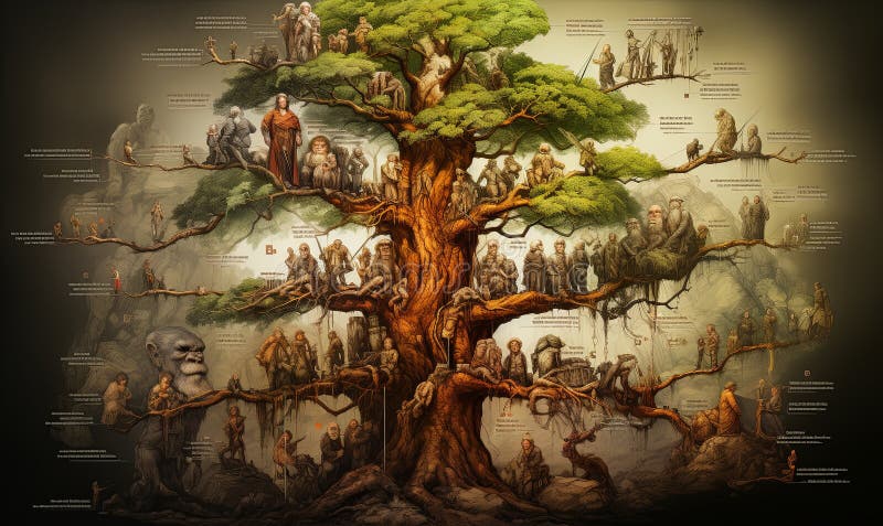 Gathering of People Around Large Tree Stock Image - Image of sitting ...