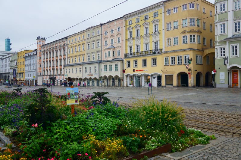 Town Square in Linz, Austria Editorial Photo - Image of glass, exterior ...