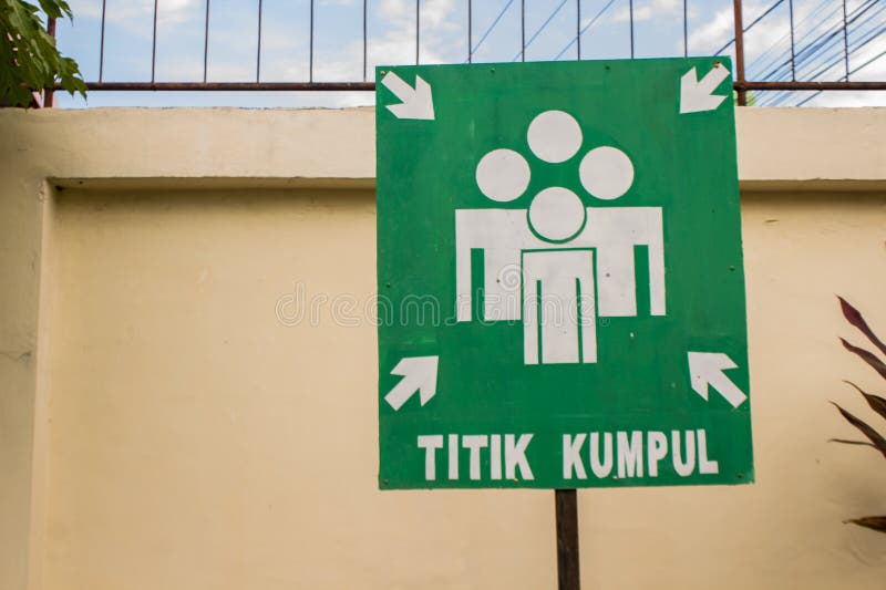 Gathering Points or Assembly Points Sign Stock Image - Image of label ...