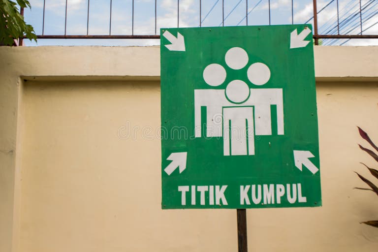 Gathering Points or Assembly Points Sign Stock Image - Image of label ...