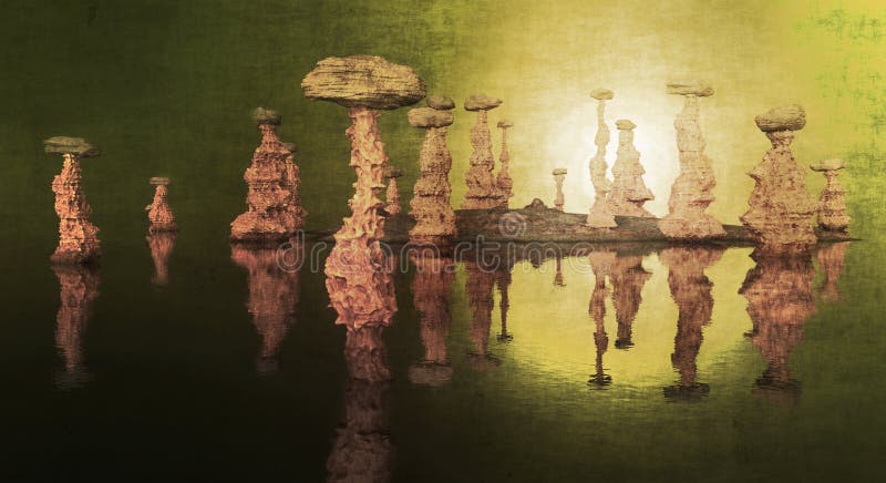 The Gathering stock illustration. Illustration of pillars - 254244087