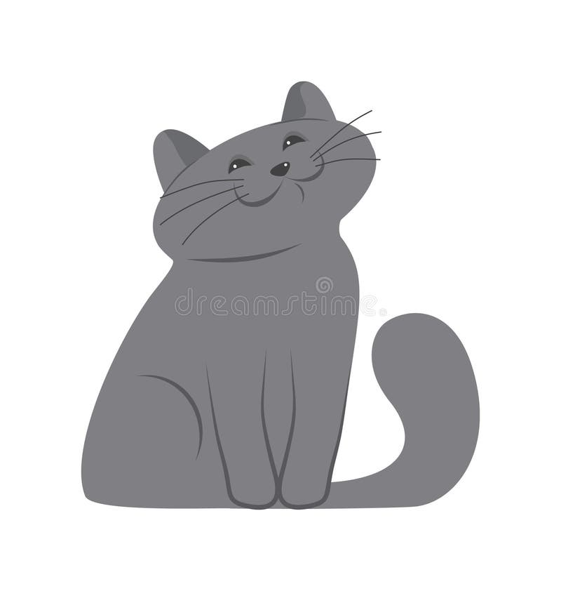 Gatito feliz ilustración del vector. Ilustración de felicidad - 48349531