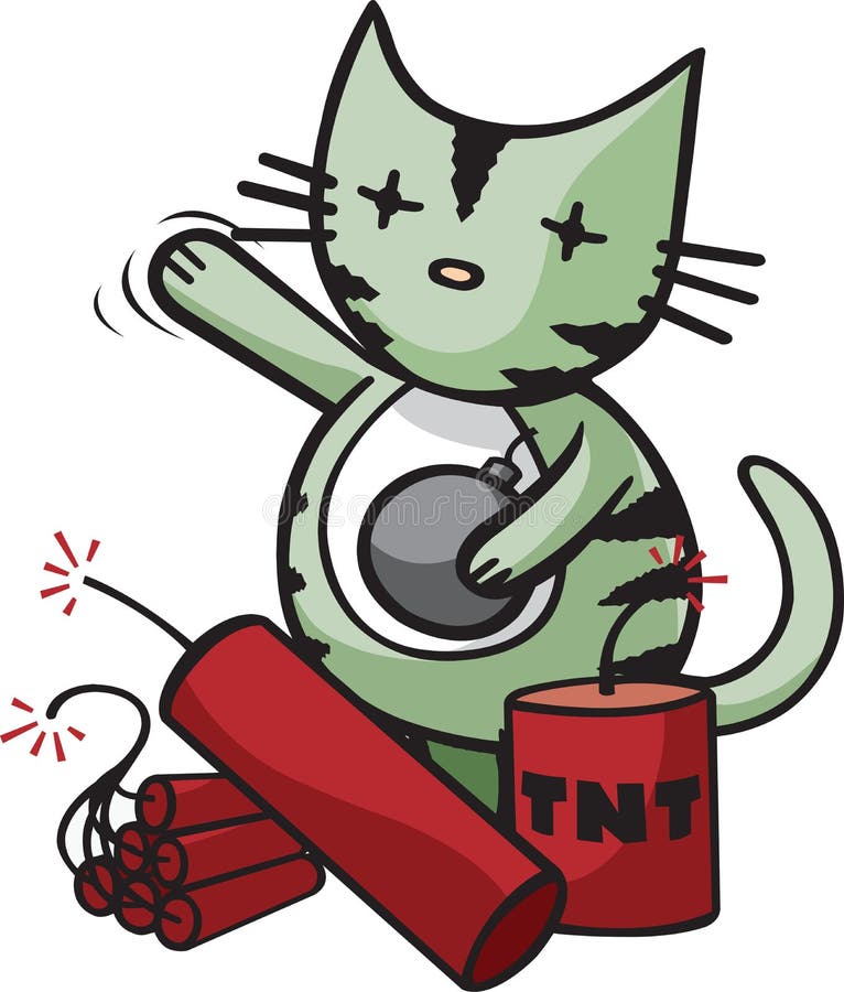 Gatito Grande De La Explosión Ilustración del Vector - Ilustración de ...