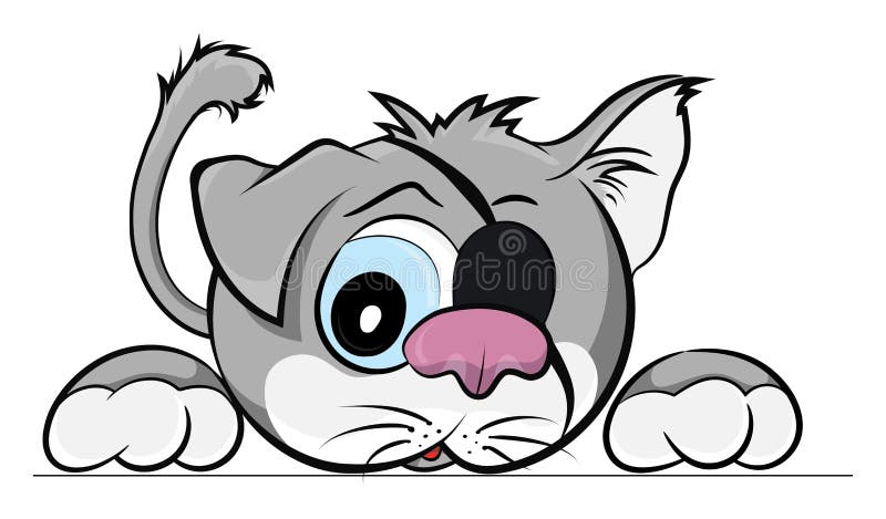 Gatito Travieso Tuerto, Ejemplo Del Vector Ilustración del Vector ...