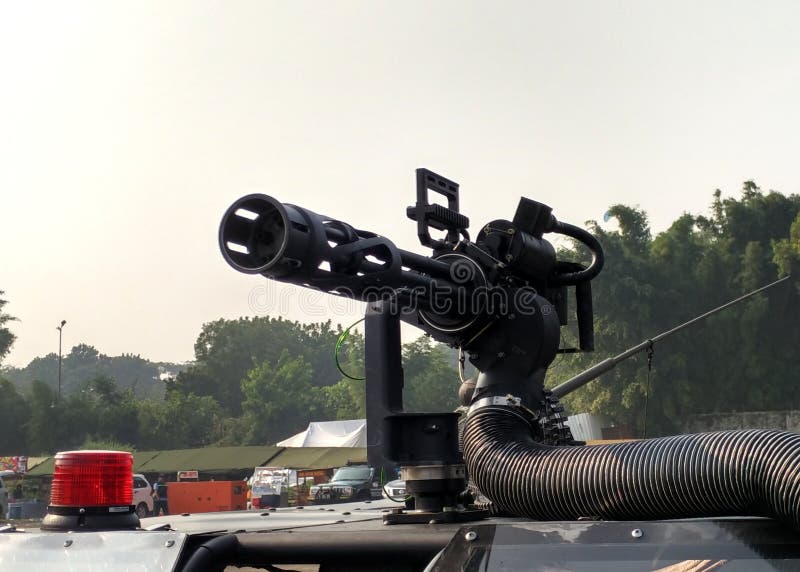 Gatling Gun Attached on Tactical Vehicle Stock Photo - Image of tank ...