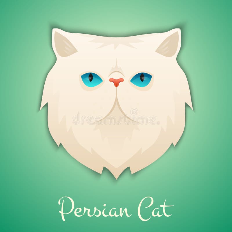 Gato persa ilustração do vetor. Ilustração de animal - 52525945