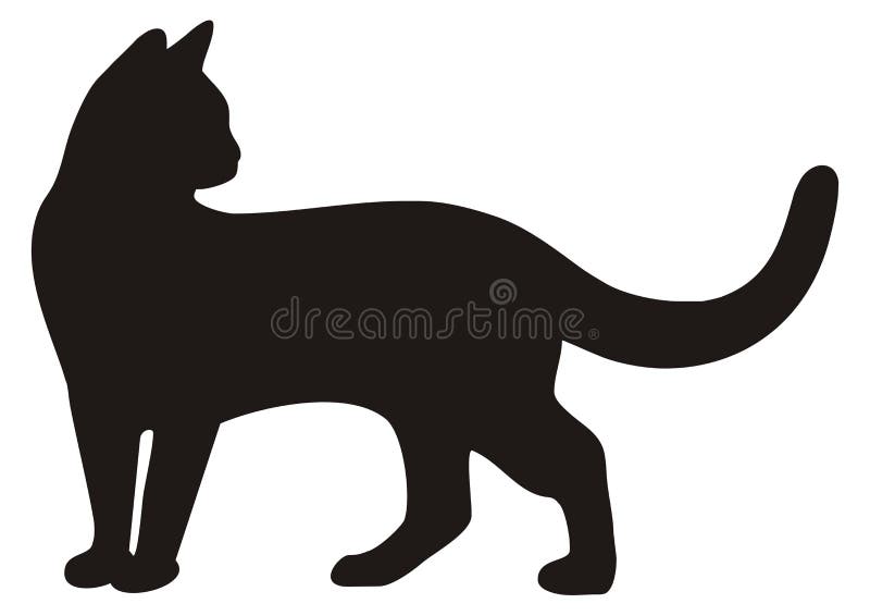 Gatto Nero, Icona Di Vettore, Siluetta Illustrazione Vettoriale ...