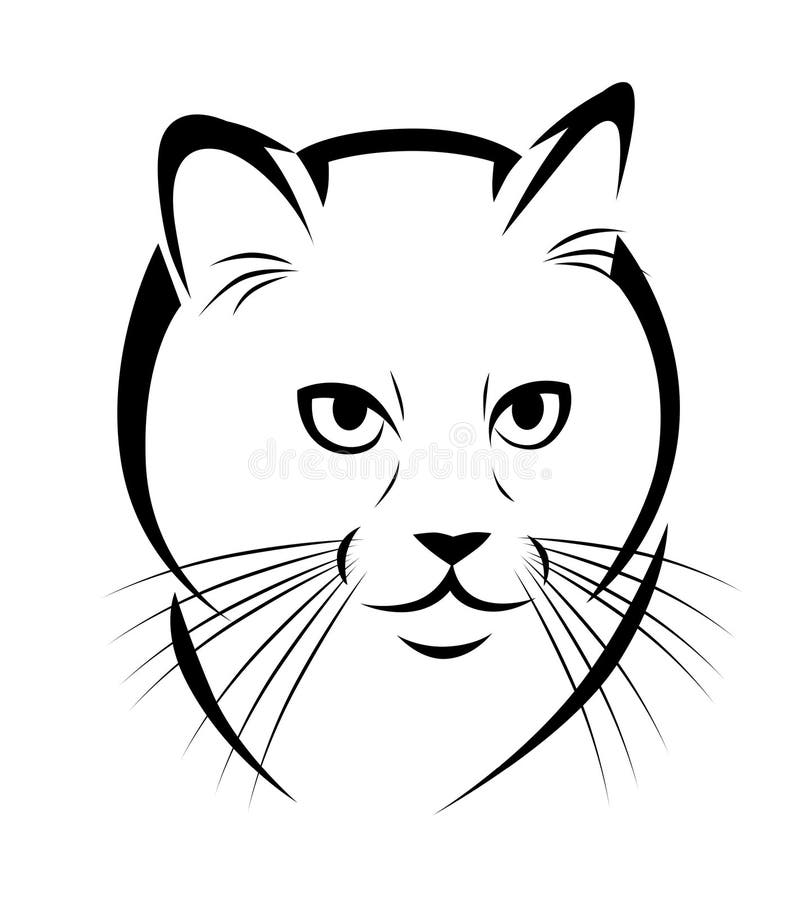 Gatto stilizzato 2 illustrazione vettoriale. Illustrazione di semplice ...