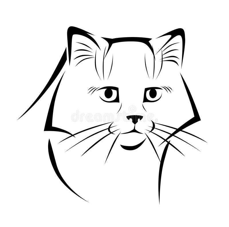 Gatto stilizzato 3 illustrazione vettoriale. Illustrazione di arte ...