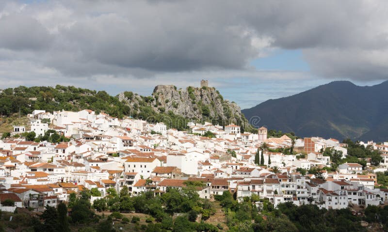 Gaucin stock photo. Image of rocks, white, malaga, andalusia - 9766286