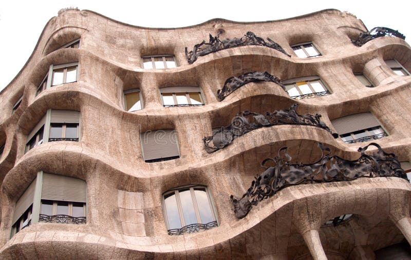 Gaudi building stock photo. Image of nouveau, landmark - 565168