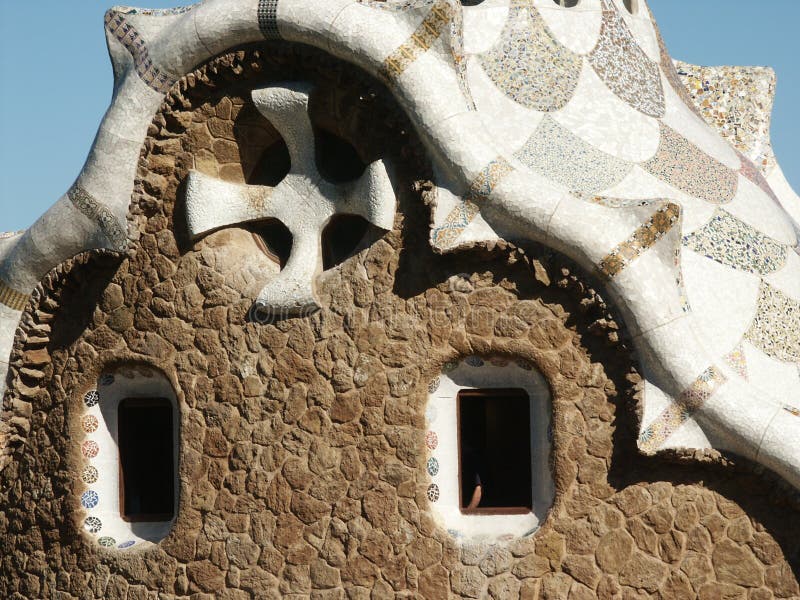 Gaudi house editorial image. Image of abstract, glass, roof - 305275