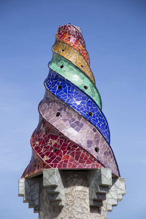 Gaudi lampglas fotografering för bildbyråer. Bild av arkitekt - 60114645