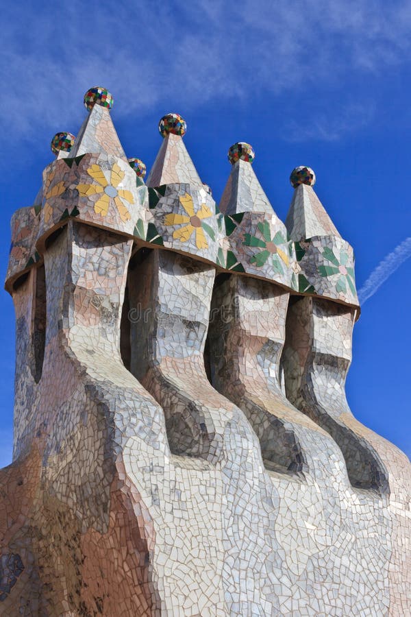 Gaudi rooftop editorial image. Image of architect, house - 22812020