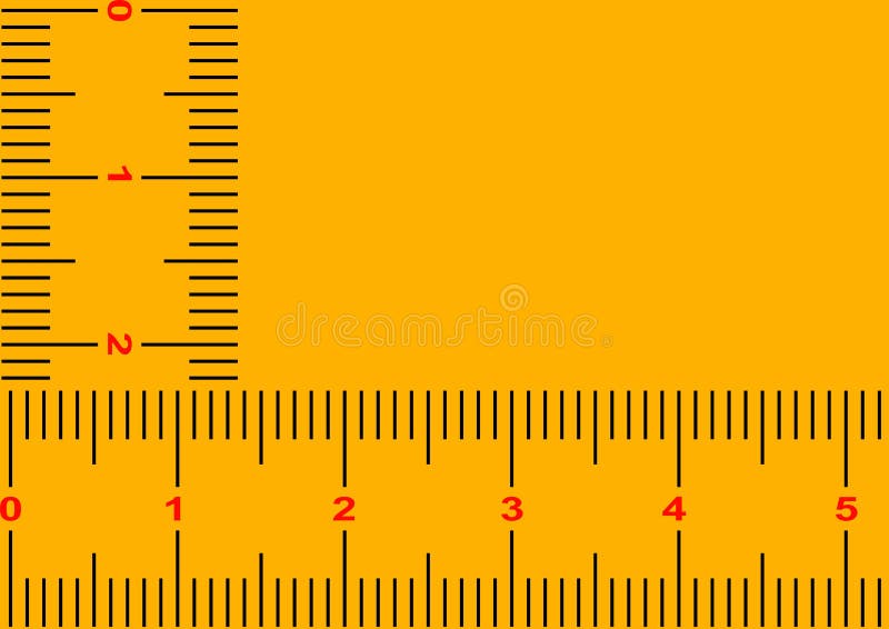 Inch and Metric Rulers. Measuring Tool. Ruler Graduation Grid. Size ...