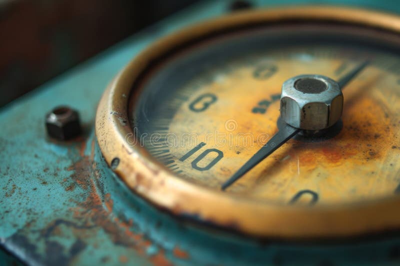 A Gauge Chart with a Needle Pointing To a Specific Value on a Scale. AI ...