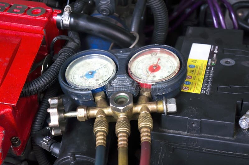 Gauge Checking Car Engine stock photo. Image of gauge - 32656554