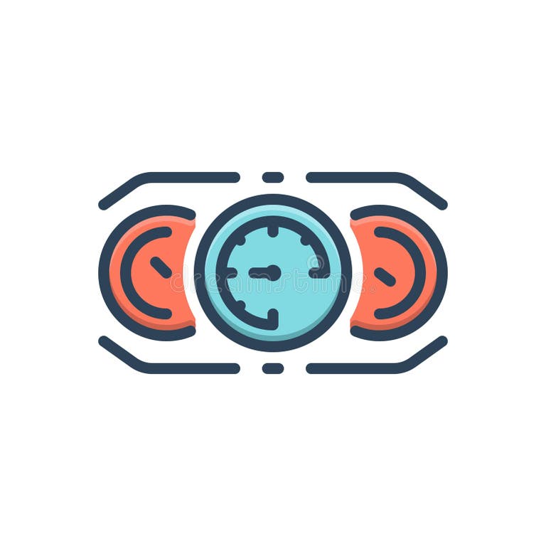 Color Illustration Icon for Gauge, Indicator and Speed Stock Vector ...